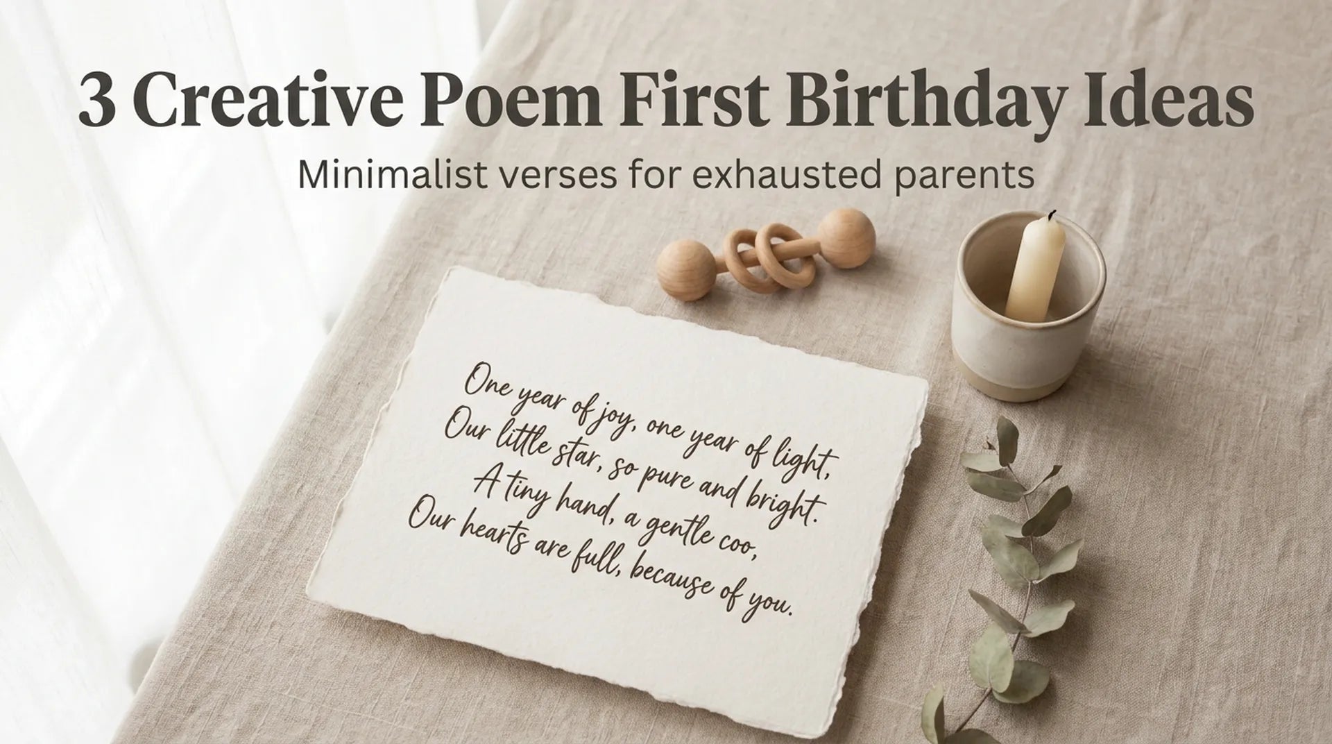 3 Creative Poem First Birthday Ideas for Exhausted Parents