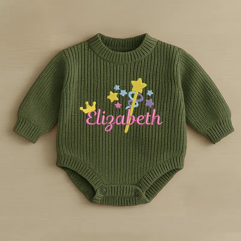 First Birthday Custom Embroidered Baby Romper